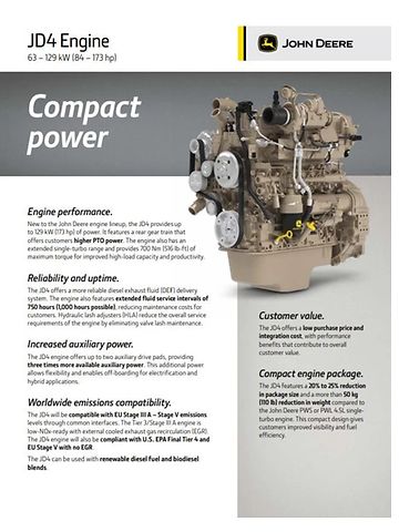Engines and Drivetrain Brochures | John Deere UK